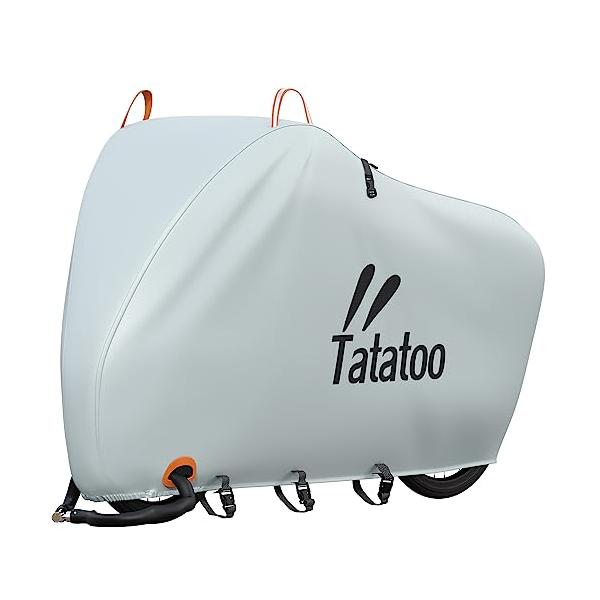 シルバー/-/Silver-XL・Model:Silver-XL・210D厚手素材自転車カバーは、優れた210Dオックスフォード生地を使用しています。210Dの数字は、生地の密度を表しており、より頑丈で耐久性のある素材であることを意味します...