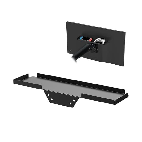 ブラック/トレー式/-・Size:トレー式・本製品はモニターやディスプレイの背面に取り付けなVESA収納ラック；HDD、ゲーム機、ルーター、電源タップ、ドッキングステーションなど、様々なデバイスを整理できます・省スペース：外付けハードディス...