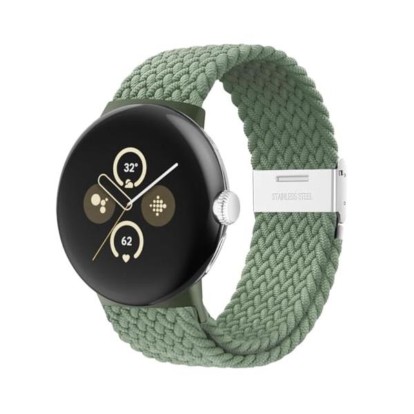 ライトグリーン/45mm/-・Color:ライトグリーンSize:45mm・対応モデル：Google Pixel Watch 3（45mm・2024年発売）専用に設計されたナイロン製の伸縮性バンドです。※Pixel Watch 3（41mm...