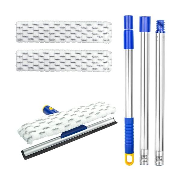 モダンイエロー/1 Count (Pack of 1)/WS08・パッケージ個数:1・収納が簡単: 延長ポールには回転フックが付いており、クリーニング作業を終えた後の収納に便利です。 繰り返し使えるマイクロファイバーたわしサポート。洗濯機で...