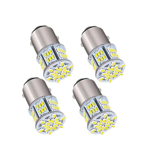 ホワイト/S25 ダブル球(4個セット)/-・Size:S25 ダブル球(4個セット)・パッケージ個数:1・応用ブレーキランプ テールランプ　バックランプ　ウインカー ランプ　コーナーランプ 等のに最適。取り付けも簡単です。・形状S25_1...