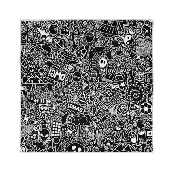 落書き/50*50cm/-・Color:落書きSize:50*50cm・ぺたぺた魔法クロスペタッと貼るだけでお弁当箱やペットボトル、小物をすっきり包める便利なランチクロス！そのままカバンに入れても剥がれないから、収納がとっても楽ちん。吸水性...