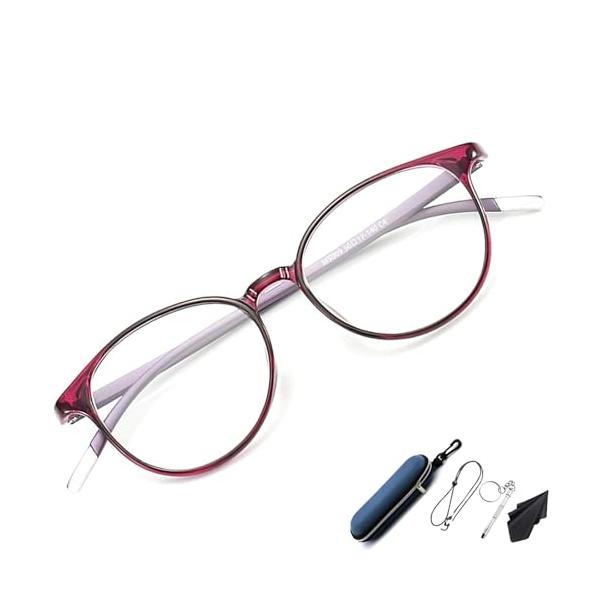 むらさき/3.0/5009・Size:3.0Color:むらさき・おしゃれなデザイン - スタイリッシュでコンパクトなラウンドフレームのメガネは可愛らしく、パープルとブラックのどちらの色も美しく、どんな服装にも合います。・超軽量拡大鏡 - ...