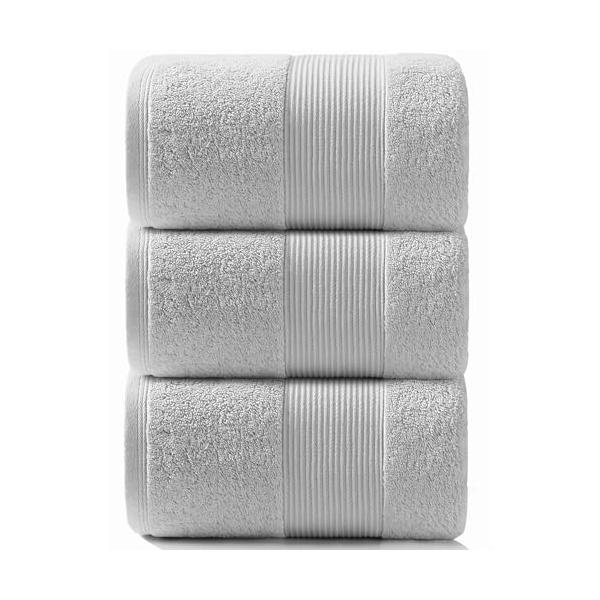 バスタオルライトミルクグレー/3枚組/約60×120cm/20241022CMYJ-01・Color:ライトミルクグレーSize:3枚組/約60×120cm・パッケージ個数:1・綿100％ バスタオル素材：綿100％ 、サイズ：約60×12...