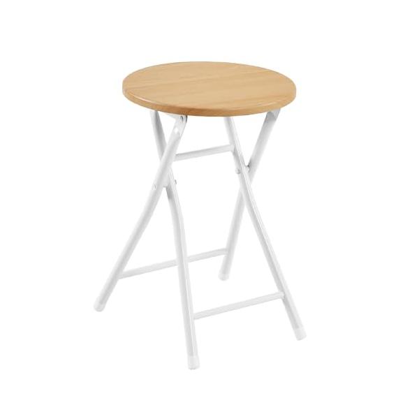 背無しオーク(A/1脚/KHD-CG05-OAK・Color:オーク(ASize:1脚Style:背無し・パッケージ個数:1・サイズ幅30×奥行き32×高さ46.5cm；折り畳み状態の高さ70.5cm 材質中密度繊維板；フレーム/スチール(...