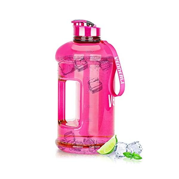 Pink/2200 ml/-・Color:Pink・??大容量・楽な確認平均的な1日の水分補給のニーズを満たし、水分摂取量をしっかりと確認することがなスポーツ用のウォーターボトル2.2L。 半透明のボトルの測定目盛りで、水位をすぐに把握する...