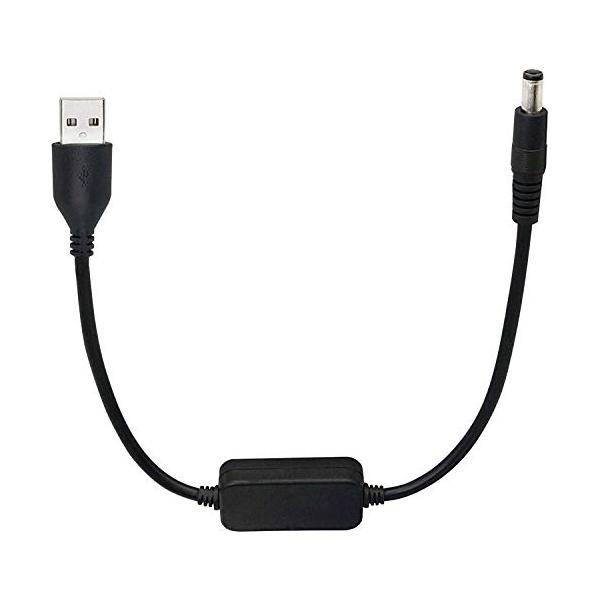 黒/USB電源ライン/-・Size:USB電源ライン・USB Aオス入力：5v 2A; DCコネクタ出力：7v 0.7A(Max)DCジャック：5.5 x 2.1 mm。・5Vを12Vまでアップさせます。（USB ファン、USBハブ、バイク...