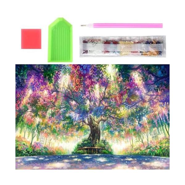 ダイヤモンドアート木陰/30cm*40cm/-・Size:30cm*40cmColor:木陰・?セット内容：ダイヤモンド絵画セット1セット（フレームを含まない）、ダイヤモンドセット+ダイヤモンド粘筆+プラスチックトレイ+油絵布+粘土糊各1点...