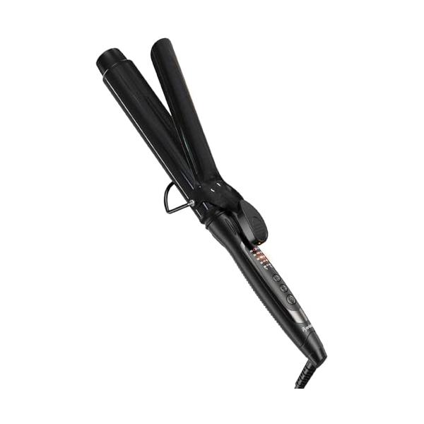 ブラック/38mm/-・Size:38mmColor:ブラック・5段階の温度調節最高温度220℃のプロ仕様で、140℃〜220℃まで、20℃ごとに５段階で温度調整がです。髪質やヘアスタイルに応じて切り替えられるのが便利です。また、耐熱使用の...