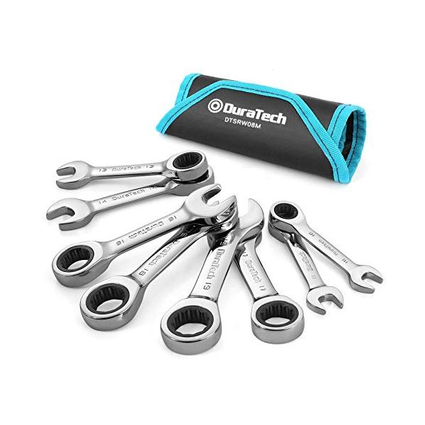 クロームメッキ/-/-・パッケージ個数:8・セット内容収納袋付き8本組。 10mm、11mm、13mm、14mm、16mm、17mm、18mm、19mm各1本。・高耐久本体は高品質CR-V鋼製、表面処理として鏡面仕上げを施して、耐食性と強度...