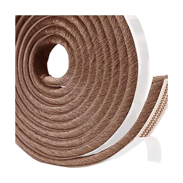 ブラウン/9mm*15mm/-・Size:9mm*15mmColor:ブラウン・?「高密度且つ毛足長い隙間モヘアテープ」：この毛の密度が長い隙間モヘアテープは、室内ドアや玄関ドア、引き戸や木製窓、シャッター、障子、雨戸などすき間にもよく使用...