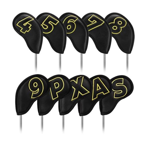 10pcs 両面金色番号 黒い合成皮革10pcs 両面金色番号 黒い合成皮革/(4-9PASX)/D6011041・Style:10pcs 両面金色番号 黒い合成皮革・マグネット開閉磁石開閉で、出し入れやすくてラウンド中も落としにくいです。...