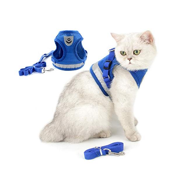 軽量ブルー/Mサイズ (x 1)/CWYP00128-1-Blue-M・Size:Mサイズ (x 1)Color:ブルー・パッケージ個数:1・サイズM：胸囲 40cm リード 120cm;ペットハーネスリードセットに関するご質問は、お気軽に...