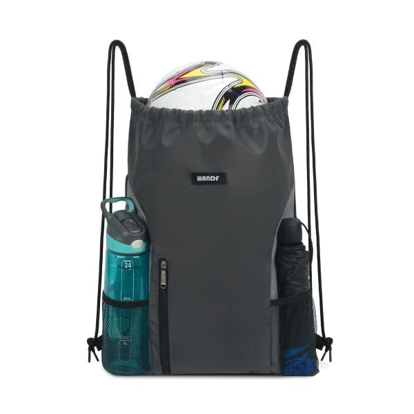 A-グレー/-/-・Color:A-グレー・?引き紐仕様ショルダーストラップがドローコードの役目を果たし、緩めたり締めたりすることで簡単に物の出し入れができる簡易的なナップサックです。・?撥水機能撥水機能を持って水や汚れに強く、運動中にかい...