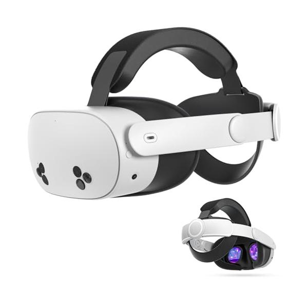 ホワイト/-/MK1-HS・顔にしっかりとフィット: Quest 3 用Quest 3S 用の Maecker VR ヘッドストラップは、ゲームチェンジャーです。 より安心感があり、より快適になります。 これまでのオリジナルのストラップより...