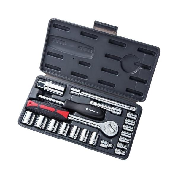 単品シルバー/-/MSR-21・Style:単品・パッケージ個数:1・セット内容:9.5mm角ラチェットハンドル、ソケット9.5mm角(11・12・13・14・15・17・19mm)、ソケット6.35mm角(4・5・6・7・8・9・10mm...