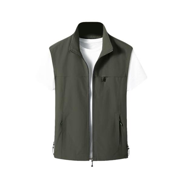 フィッシングベストグリーン/L/-・Color:グリーンSize:L・ナイロンの生地を使った本格仕様。両面ともに強度や吸水性、吸湿性、速乾性、耐磨耗性、耐薬品性、耐熱性、形状安定性な素材となります。・快適な通気性：背中はメッシュデザインを採...