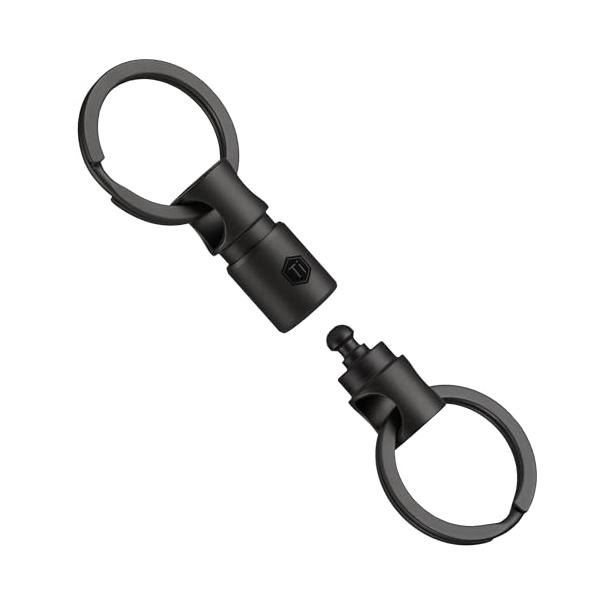 メンズKA24PVDブラック/10x5x1cm/KA24・Color:KA24PVDブラック・パッケージ個数:1・チタン合金両端回転式コネクタ軽くてわずか14gでも耐荷重が9Kg以上です。チタン合金で作られ、アレルギーを起こさなく、耐食性が...