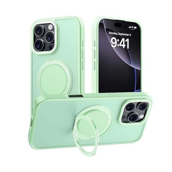 ライトグリーン/iPhone 16 Pro Max/-・Size:iPhone 16 Pro MaxColor:ライトグリーン・捻れば最適な角度iphone 16 pro max ケースは、精密な機械工学により、捻るたびに機械式腕時計の巻き...