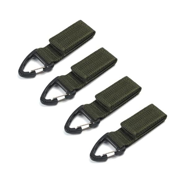 02 グリーン - 4本/全長12cm、幅2.5cm/-・Color:02 グリーン - 4本・??製品材質ベルクロキーホルダー素材：ナイロン、プラスチック+ステンレスバックル。面ファスナー開閉で取付/外し簡単です・??サイズ全長(バックル...