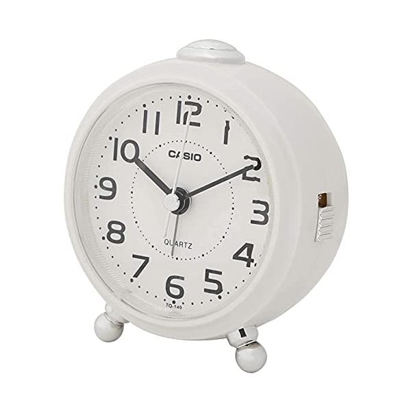 モダンホワイト/90×84×55mm/TQ-149-7JF・Color:ホワイト・パッケージ個数:1・機能:電子音アラーム、スヌーズ機能、マイクロライト、ステップ秒針・推奨電池:単3マンガン乾電池×1・本体サイズ:(約)高さ9.0×幅8.4...