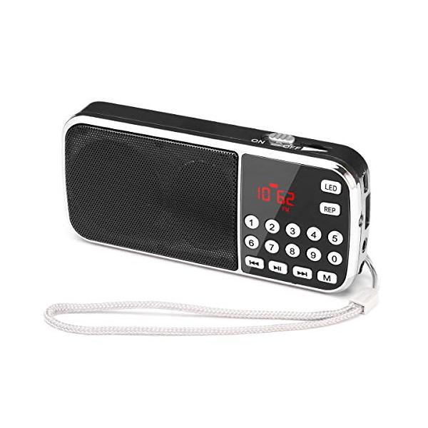 ?典?格ブラック/-/J-189・Color:ブラック・?ポケットラジオ：この充電式ポータブルラジオ（サイズ：126*59*25mm;重量：126g）は、iPhone 12miniのサイズに近いため、ポケットに合うほど小さいです。隠されたア...