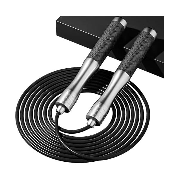 BLACK・Style:BLACK・パッケージ個数:20・補強ワイヤー設計＆脂肪燃焼強化強度の高いワイヤーにPU樹脂を巻きつけて耐久性を強化し、より太く耐摩耗性の高いワイヤーロープ設計を採用しました。ハードな地面でも縄が切れる心配はありませ...