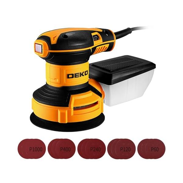 ランダムサンダーイエロー/-/-・Style:ランダムサンダー・強研磨力&amp;6段階変速DEKOランダムサンダーは300Wのハイパワーを備えており、効率よく研磨作業を行えます。また、ダイヤルを回して、回転速度は7000RPMから1400...