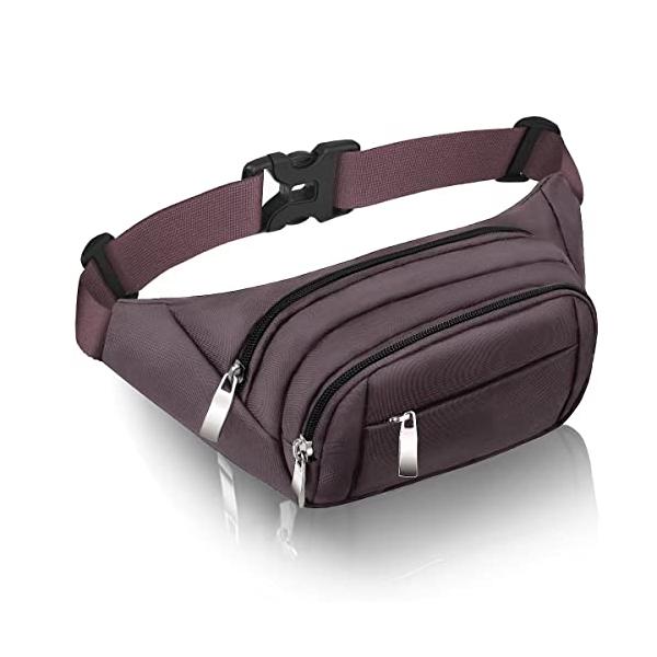 カーキ色/-/-・Color:カーキ色・最新版・揺れにくいウエストポーチのポケットが4つ付属。最大7.9インチiPad或いは6.6インチの携帯電話が入れられます。550mlペットボトル、長財布、傘、現金、ドリンク、鍵、ジェル等などの必要品を...