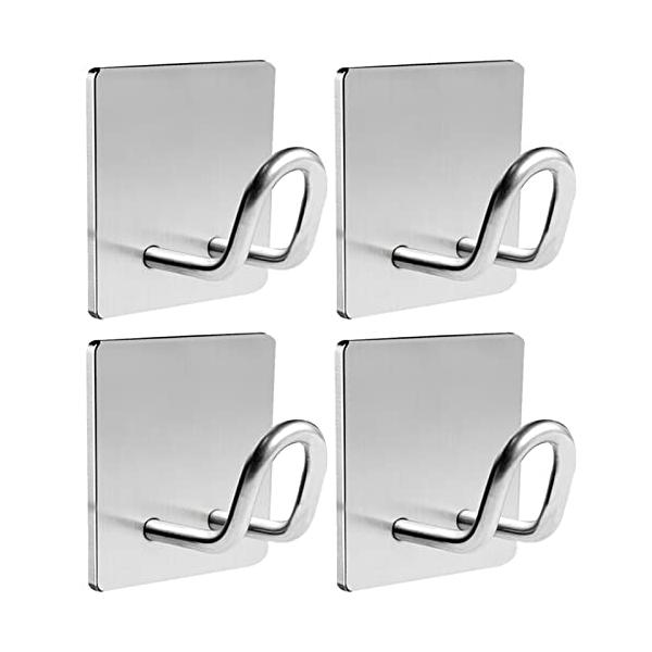 粘着フックA-シルバー/4個セット/5545・Size:4個セットColor:A-シルバー・省スペースフックダブルフック仕様。キッチンや洗面所で静かな存在感を放つ、高級感あふれる装飾ツールです。ダブルスペースを広げることで、フックに様々なも...