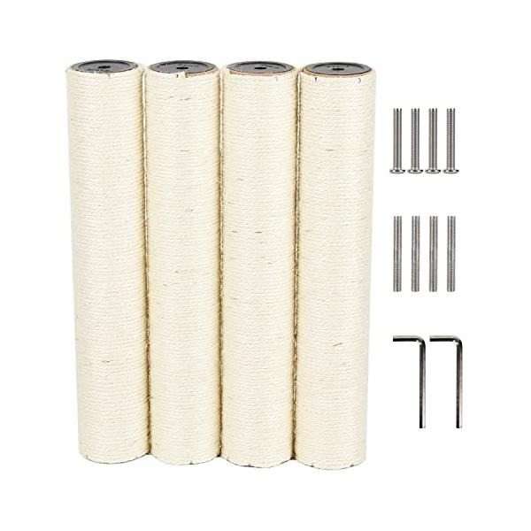 30cm*4本/M8/7.5sisal-4posts・Size:M8Color:30cm*4本・耐久性良い：他の爪とぎポールより、厚さ3mmの紙管と直径4mmのサイザル麻紐で作た当製品はもっと丈夫で長持ちします。・コスパ抜群：ポール4本は同...