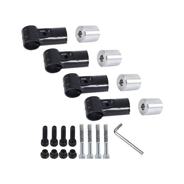 -/4個セット＆メタルジョイント/-・Size:4個セット＆メタルジョイント・パッケージ個数:1・対応車種：N-VAN、エブリイDA17系、NV350、ハイエース、ハイゼットカーゴ、ハスラー、キャラバンなど。・用途：アタッチメントとメタルジ...