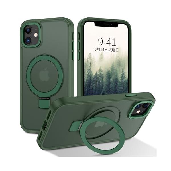 グリーン/iPhone 12 Mini/-・Color:グリーン・★対応機種：iPhone 12 mini（5.4インチ）、カラー：グリーン。ご希望の商品、カラー、対応機種をご購入前にご確認お願い致します。・★マグネット搭載・フリーハンズマ...