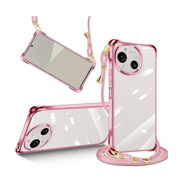 ピンクゴールド/AQUOS R10/R9/-・Size:AQUOS R10/R9Color:ピンクゴールド・対応機種本機によって精密に設計に基づいて、細かいところにもちょうどよく、穴位置も正しく、すべてのスピーカー、ポート、ボタンは使いやす...