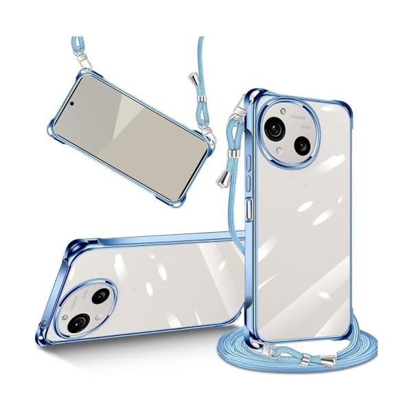 ブルー/AQUOS R10/R9/-・Size:AQUOS R10/R9Color:ブルー・対応機種本機によって精密に設計に基づいて、細かいところにもちょうどよく、穴位置も正しく、すべてのスピーカー、ポート、ボタンは使いやすいです。（ご注意...