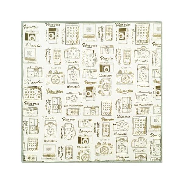 カメラ柄/50*50cm/-・Color:カメラ柄Size:50*50cm・ぺたぺた魔法クロスペタッと貼るだけでお弁当箱やペットボトル、小物をすっきり包める便利なランチクロス！そのままカバンに入れても剥がれないから、収納がとっても楽ちん。吸...