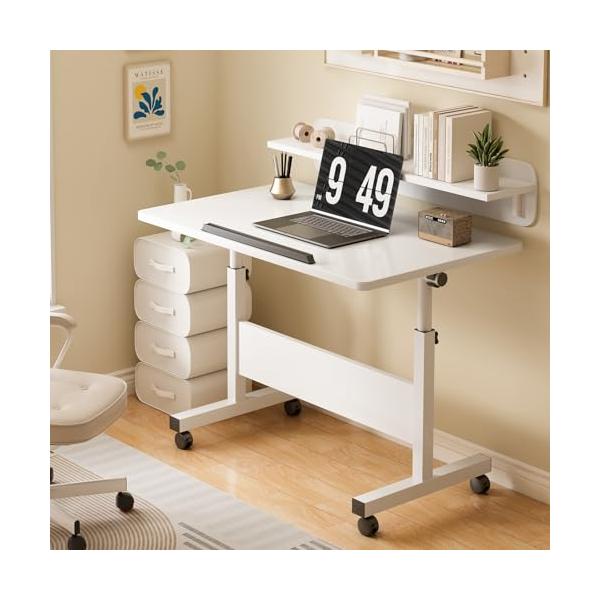 シンプルで軽奢白い/80*40cm/SJZDZ・Size:80*40cmColor:白い・広々とした作業スペース：幅80cm×奥行40cm。適度なスペースを確保したい人には、スタンダードタイプがおすすめです。長方形の天板がついた、椅子に座っ...