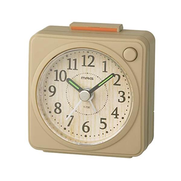 カジュアルナチュラル/-/T-736 N-Z・Color:ナチュラル・パッケージ個数:1・キッチンカウンターまわりやトイレなどの小スペースに置きやすい、小さめなサイズの目覚まし時計・秒針は連続して滑らかに動く、音の静かな連続秒針・機能：電子...