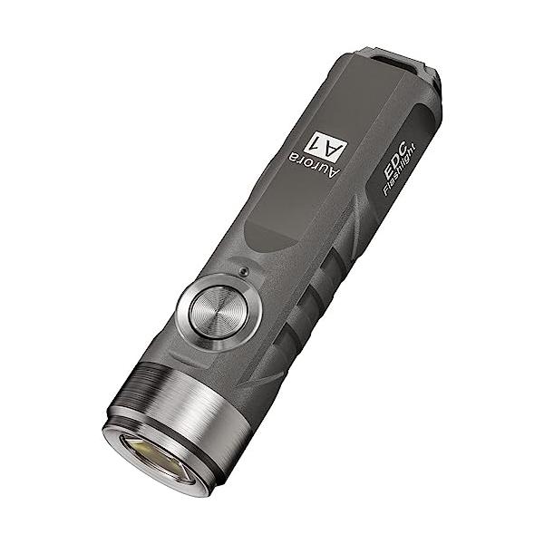 Grey/-/-・Color:Grey・ボタンをクリックすると、このA1フラッシュライトはLOCKモードで2回点滅します。初めて使用する前にUNLOCKするために充電してください。・小型フラッシュライト：このアップグレードされたA1 EDC...