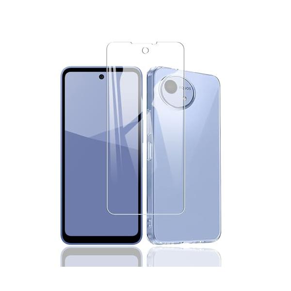 -/wish 5 1+1/-・Size:wish 5 1+1・??対応機種：AQUOS wish 5 SH-52F SH-M32 専用強化ガラスフィルム+透明 TPU ケース。・??硬度9H＆飛散防止：日本旭硝子素材を採用、業界最高レベルの...