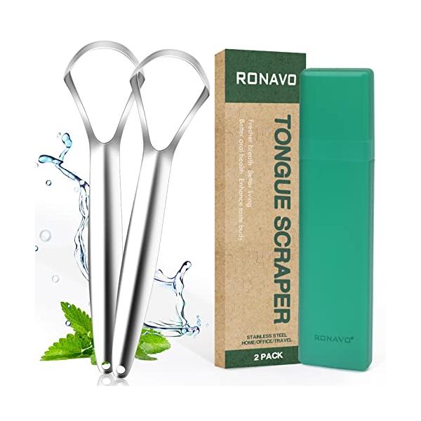 Stainless steel/L シルバー 2 本/Tongue Scraper 3・Size:L シルバー 2 本・舌苔除去 口臭対策舌苔を素早く除去し、口臭を軽減。たった10秒で朝からすっきりとリフレッシュ。・幅広ヘッドでしっかり除去...