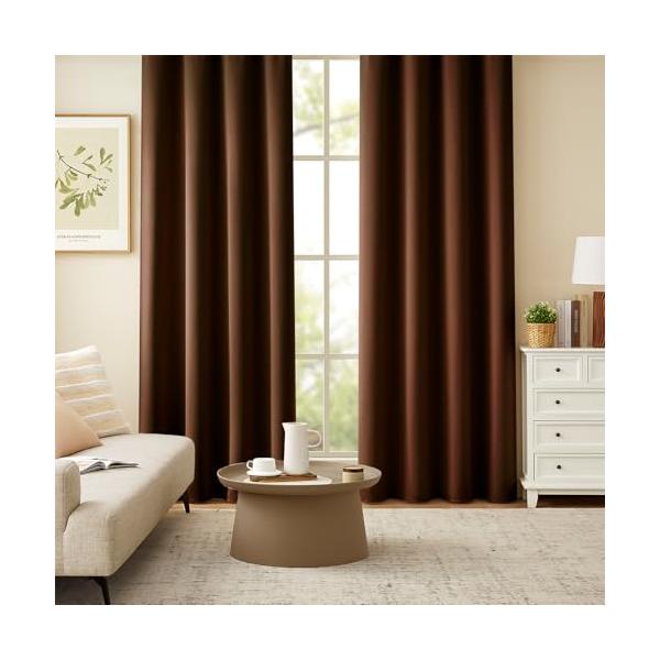 トラディショナルブラウン/丈150 cm x 幅100 cm (2枚組)/JD21003・Color:ブラウンSize:丈150 cm x 幅100 cm (2枚組)・パッケージ個数:1・商品仕様遮光カーテン*2枚、カーテン用アジャスターフ...