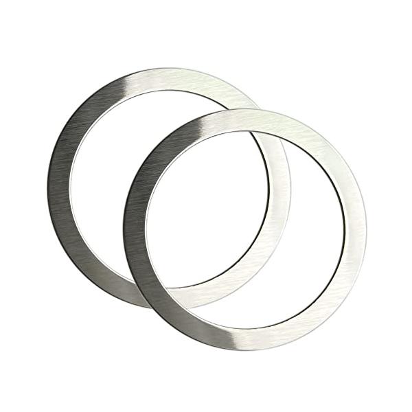 O-シルバー/厚さ0.4mm/-・Color:O-シルバー・Magsafe 用 磁気増強内蔵マグネット同じサイズデザインです(46*54 mm)。お気に入りのMagsafe用 ケースをDIY・丈夫で耐久性Magsafeシールの裏側は3mの接...