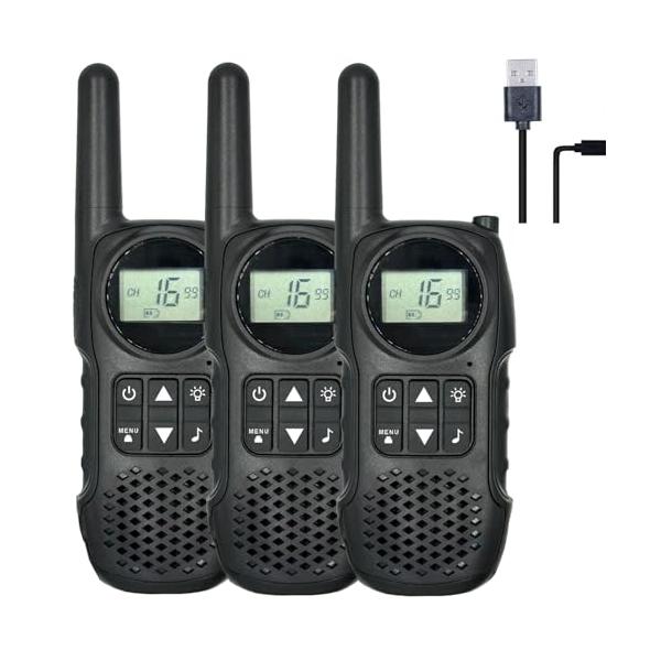 ブラック01/-/T88・Color:ブラック01・パッケージ個数:1・総務省技術基準適合商品：特定小電力トランシーバー3台セット黒、技適マークを取得しており電波法違法になりません。10mW低放射線の20ch 無線 トランシーバーと通話する...