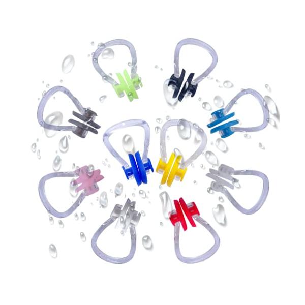 プレミアム素材スイミングノーズクリップは、PCフレームと超柔らかいシリコンパッドでできており、毒性がなく、肌にやさしく、非常に快適で、耐久性があります。・使いやすいノーズクリップは、ノーズに沿ってノーズのブリッジの輪郭にフィットし、ノーズの...