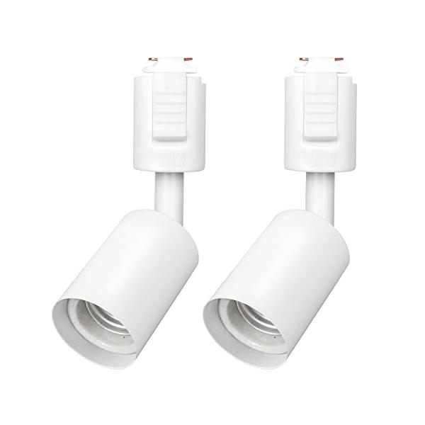 modernホワイト-2個入/E26口金/JP-Zev002・Size:E26口金Color:ホワイト-2個入・取り付け簡単なスポットライトこれはライティングダクト専用の照明器具です。配線ダクトレールが設置してあれば、ダクトレールの溝に差し...