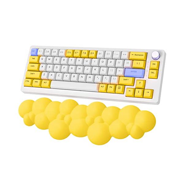 芸術イエロー/38x11x2cm/-・Color:イエロー・高品質な材質キーボードクッションは、ゆっくり跳ね返る記憶スポンジと快適で涼しい素材で作られています。スローバック素材のメモリーコットンと変形しにくく、通気性に優れたPU素材を採用し...