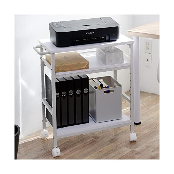 サイドワゴン(高さ70)ホワイト/アイボリー/幅35×奥行55(61.5)×高さ70cm/MWT-60(WH/IV)・Color:ホワイト/アイボリー・パッケージ個数:1・ほとんどのデスクと同じ高さ高さ70cmでほとんどのデスクと同じ高さの...