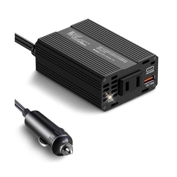 ブラック/150W（2ピン）/-・Color:ブラックSize:150W（2ピン）・多彩な充電オプション: あなたは、AC100V電源に簡単に変換できるので、さまざまな電化製品を車内で使ったり、同時に充電を行うことができます。・安全を考慮し...