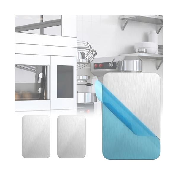 銀色/65×45×0.6mm（10枚）/0015-0086・Color:銀色Size:65×45×0.6mm（10枚）・スチールプレート：板厚0.6ｍｍ+テープ0.5ｍｍ。マグネットがくっつくステンレス製補助板です、磁力がない 金属プレート...